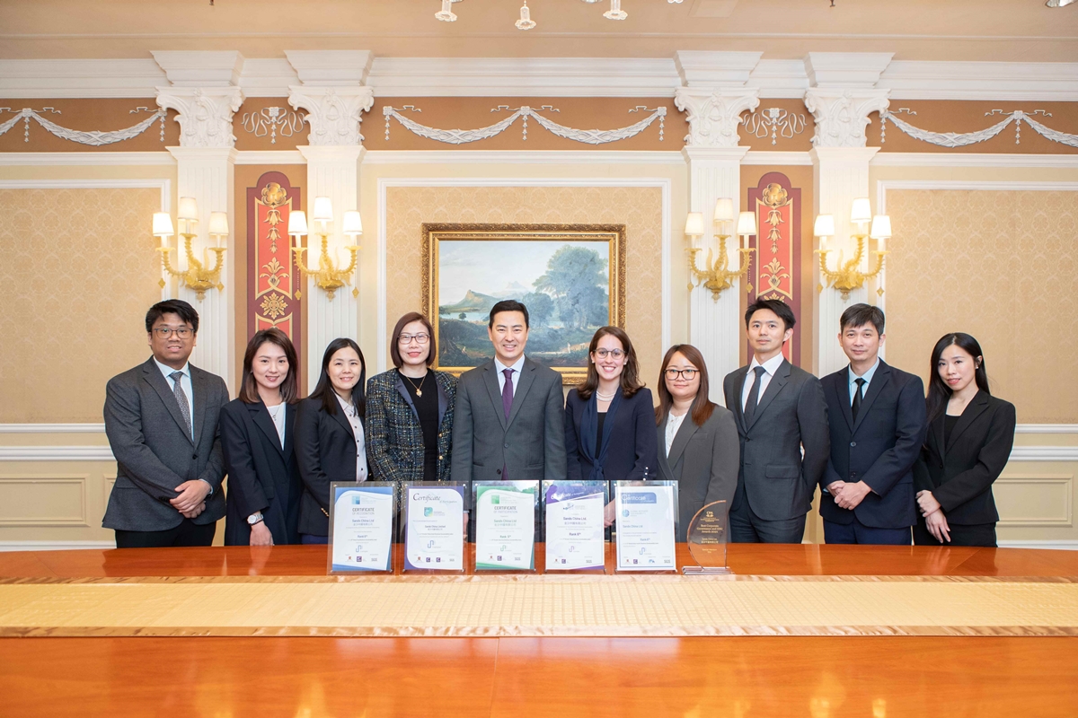 Sands China Earns Top 5 and Top 10s in CUHK Business Sustainability ...
