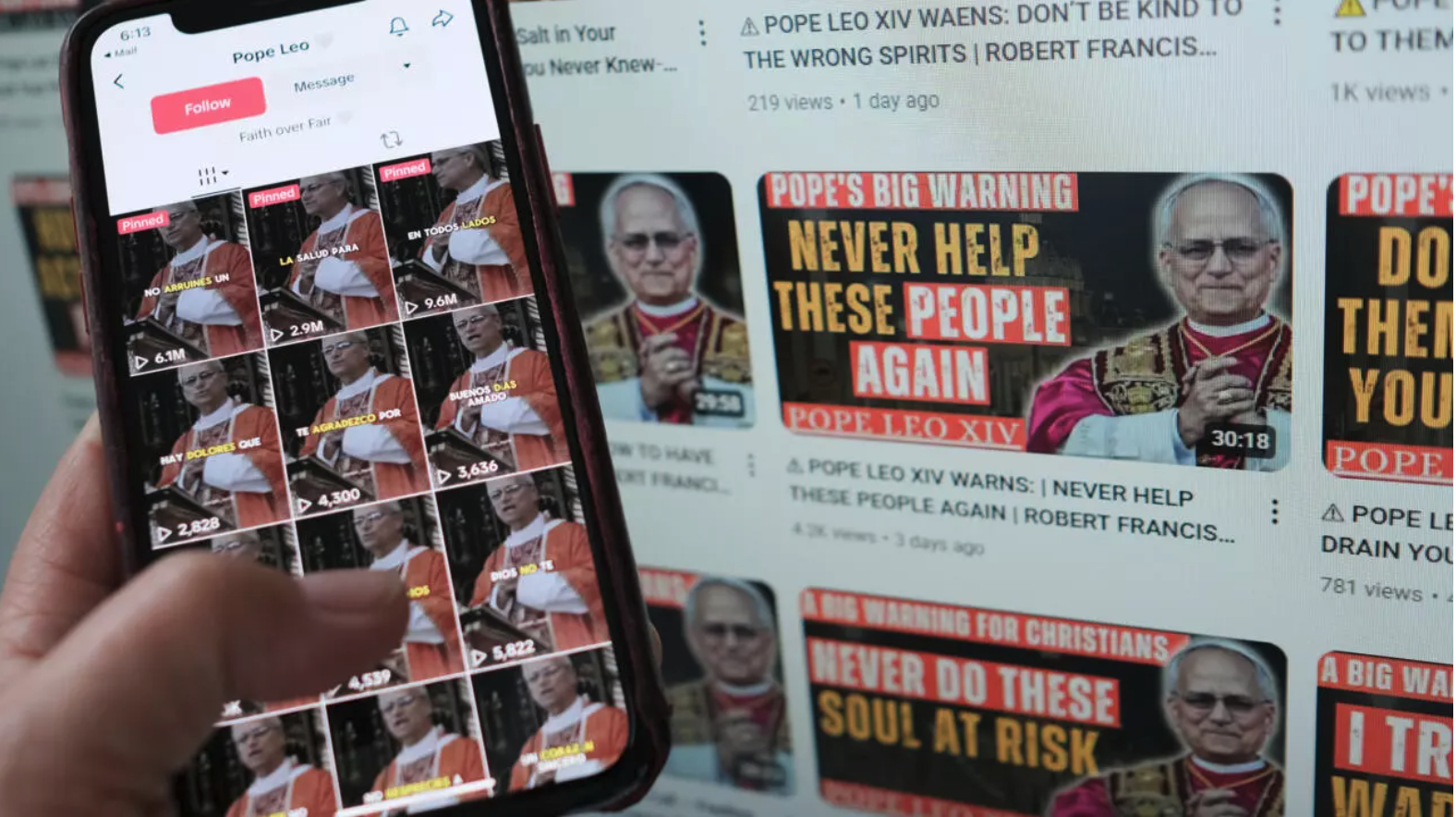 AI-generated Pope sermons flood YouTube, TikTok